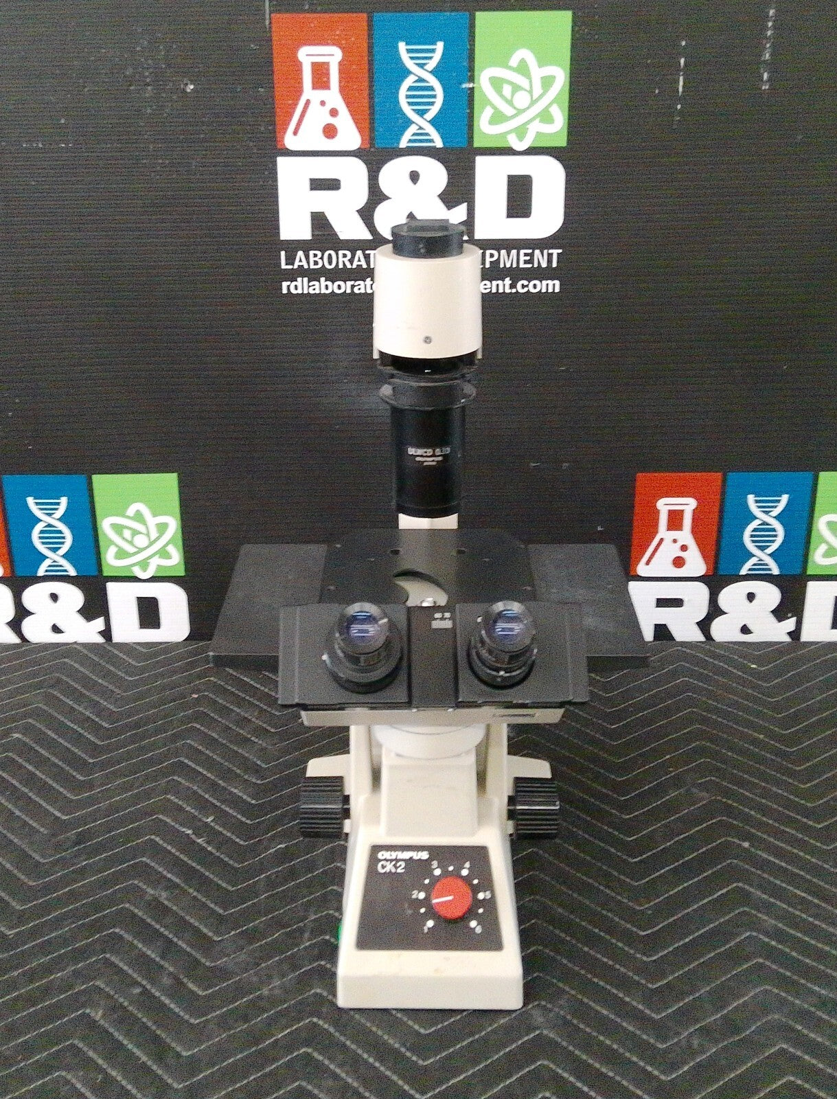 Olympus CK2 Inverted Phase Contrast Microscope With 3 Objectives, FULL
